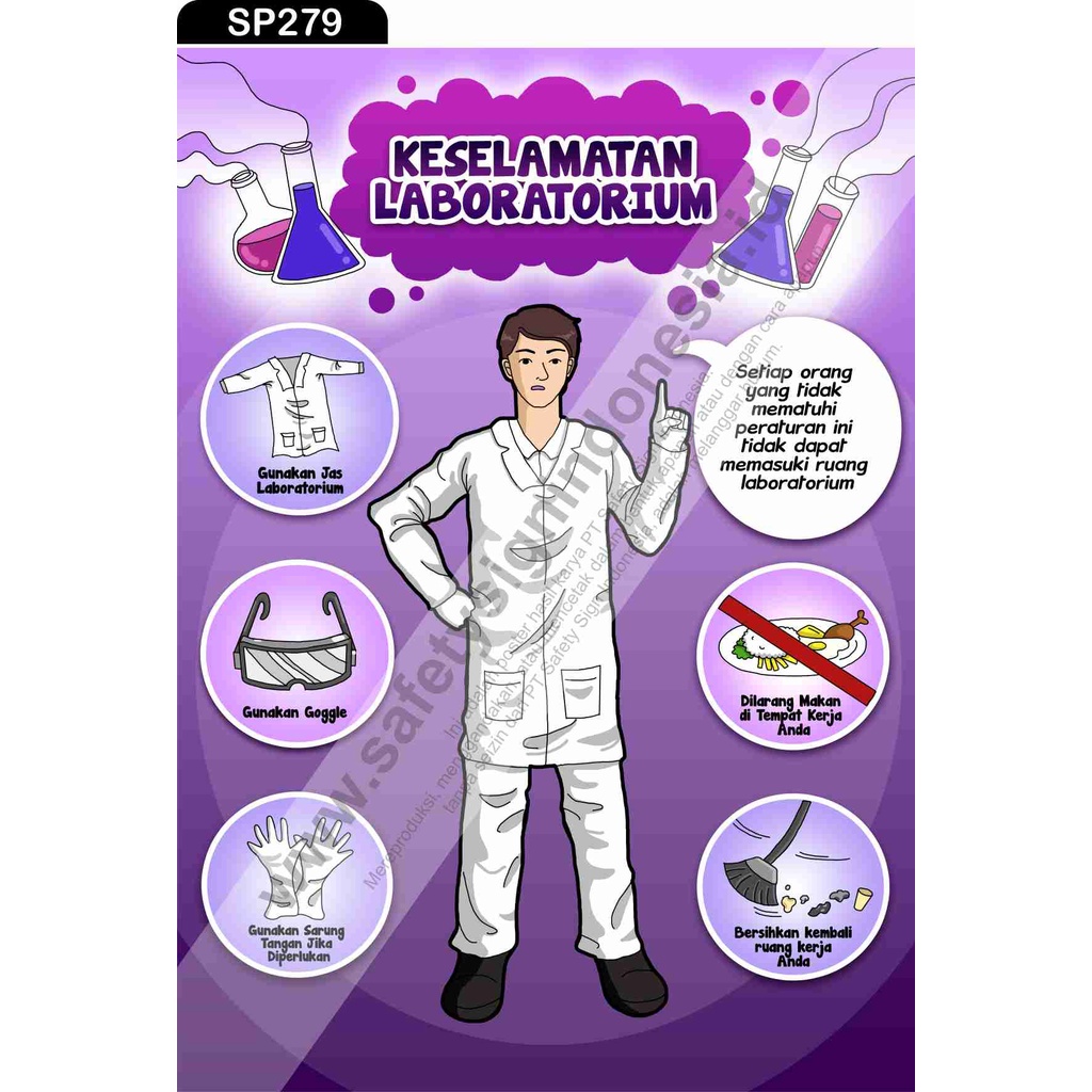 Jual SP279 Poster K3 Safety A2 - Keselamatan Laboratorium | Shopee ...