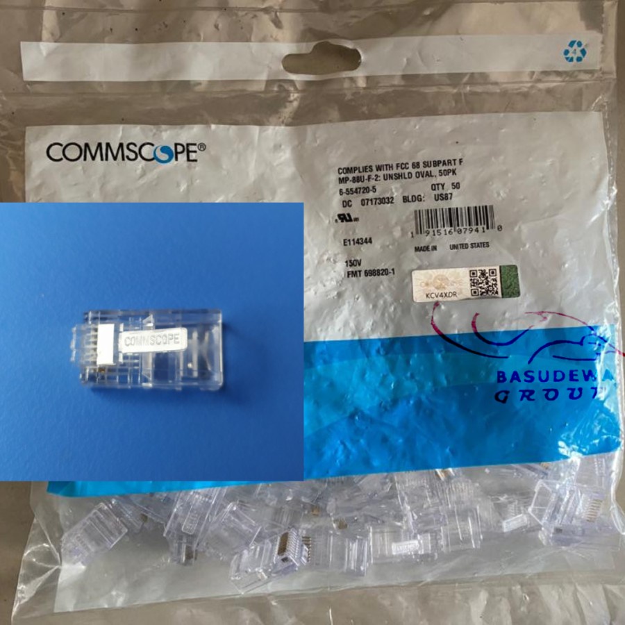 Jual COMMSCOPE CONNECTOR RJ45 CAT5 / KONEKTOR RJ 45 CAT 5 COMMSCOPE ...