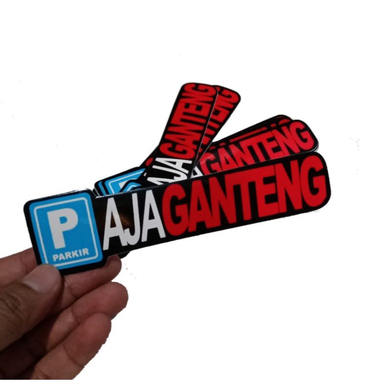 Jual Stiker motor parkir aja ganteng isi 2 | Shopee Indonesia