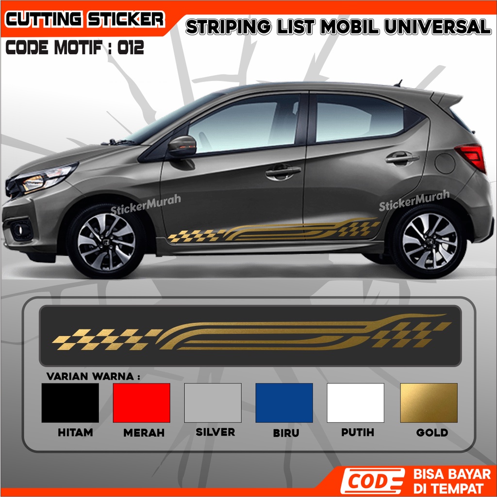 Jual Stiker murah Cutting Sticker Body Samping Mobil Universal stiker ...
