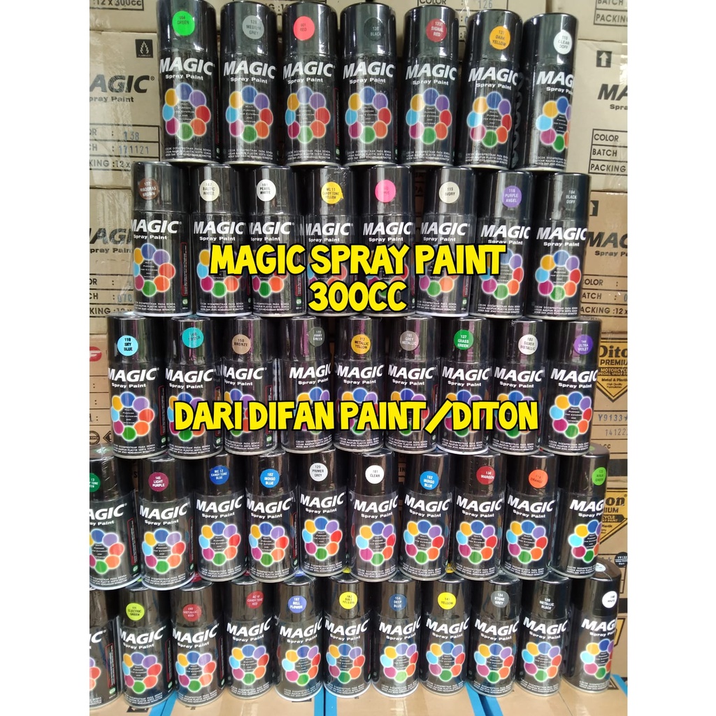 Jual A. magic spray paint 300cc pilok pilox cat semprot magic 300cc ...