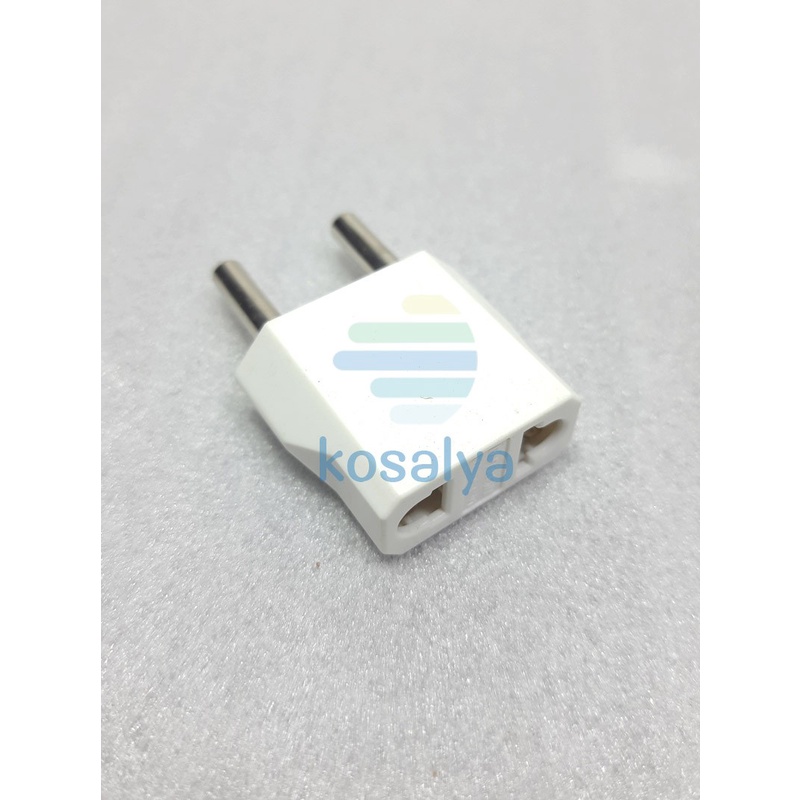 Jual Adapter colokan Over steker gepeng Konverter ke bulat - Putih ...