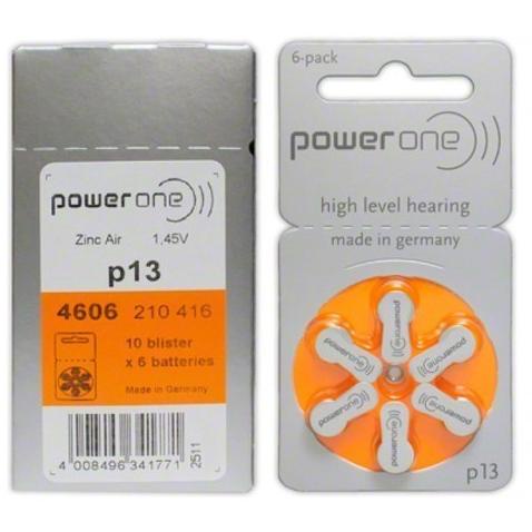 Jual PowerOne P13 Baterai Alat Bantu Dengar 1 Box isi 10 Card Ori | Shopee Indonesia