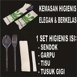 Jual Set Sendok, Garpu, Tusuk Gigi, Tisu, Paket Peralatan Makan Lengkap ...