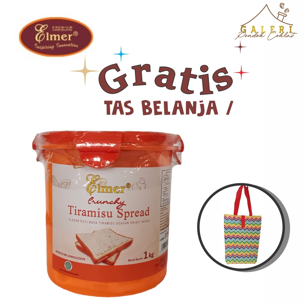 Jual ELMER CRUNCHY TIRAMISU SPREAD 1KG | Shopee Indonesia