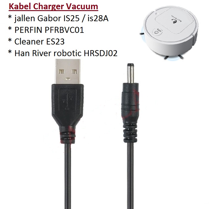 Jual Kabel Usb charger robot vacum vacuum cleaner jallen gabor Perfin ...