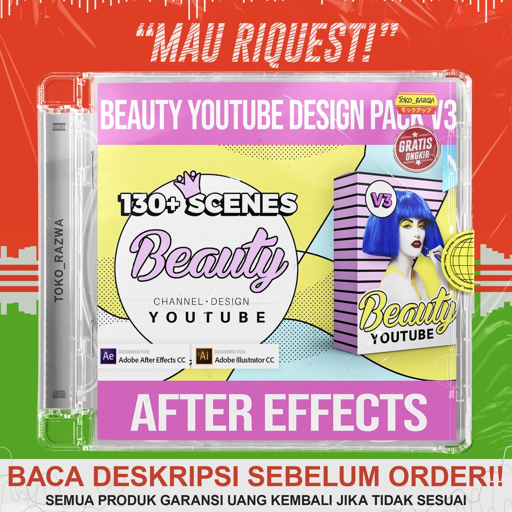 Jual EasyEdit Viewer Beauty Youtube Design Pack v3 For After Effects Extension | Shopee Indonesia