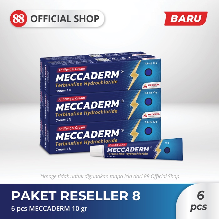 Jual MECCADERM 10g 6 pcs | Krim Anti Infeksi & Gatal Jamur Terbinafine ...
