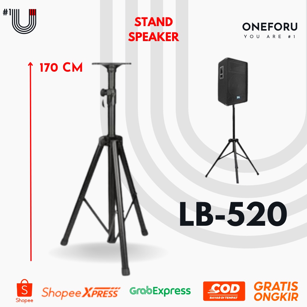 Jual Stand Speaker Aktif LB-520 170cm Tiang Tripod Speker Stand ...