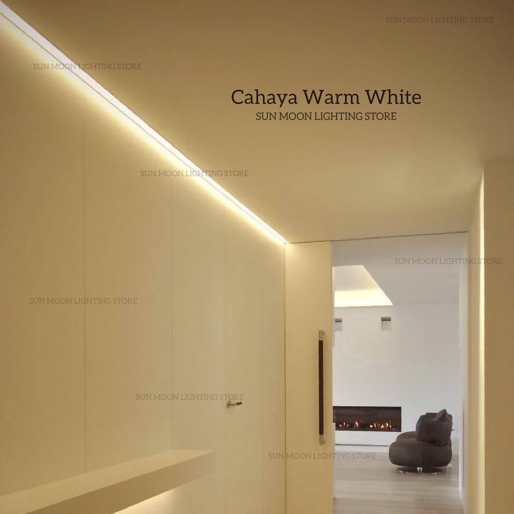 Jual Kap lampu batangan alumunium panjang bentuk oval lampu strip led ...