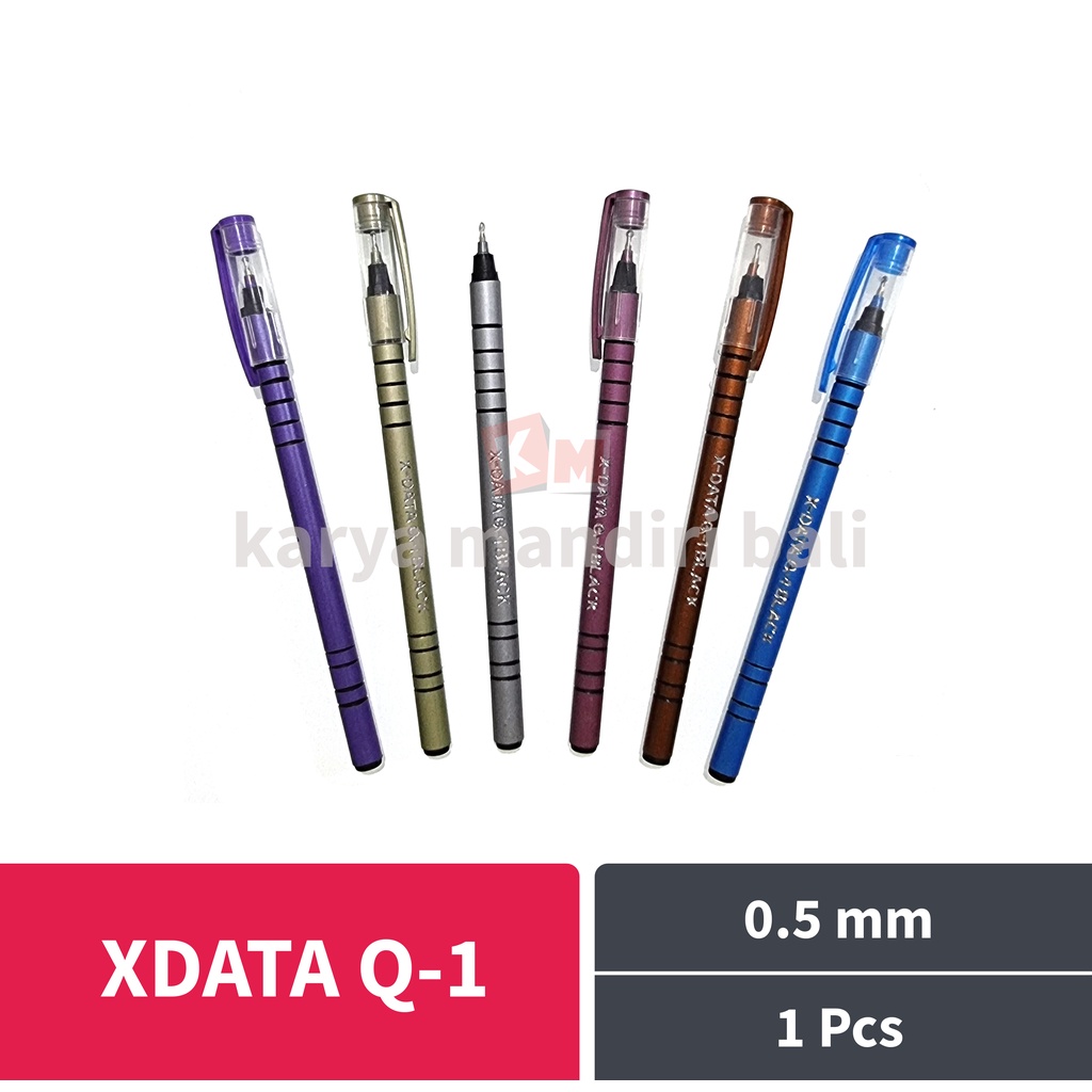 Jual Pulpen Ballpoint Pena XData Q-1 Falcon 0.5 mm Hitam X Data Q1 | Shopee Indonesia