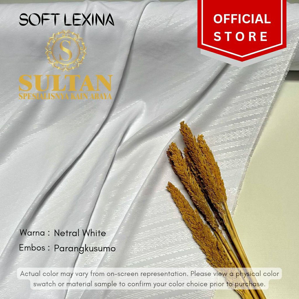 Jual 50CM EMBOS PARANGKUSUMO SOFT LEXINA NETRAL WHITE KAIN ABAYA SULTAN ...