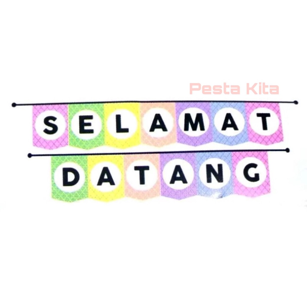 Jual Banner Selamat Datang / Bunting Flag Selamat Datang | Shopee Indonesia