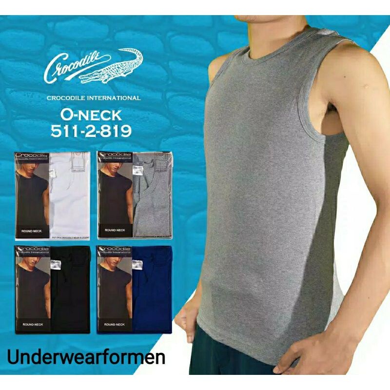 Jual CROCODILE 819 W KAOS TANK TOP PRIA / KAOS DALAM PRIA / SINGLET ...