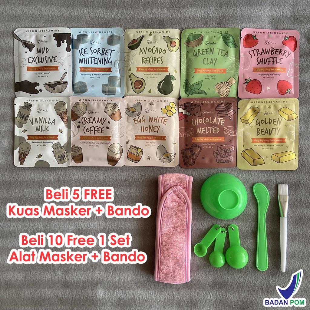 Jual Masker Wajah Bubuk Organik 20gr By Lea Gloria BPOM | Shopee Indonesia