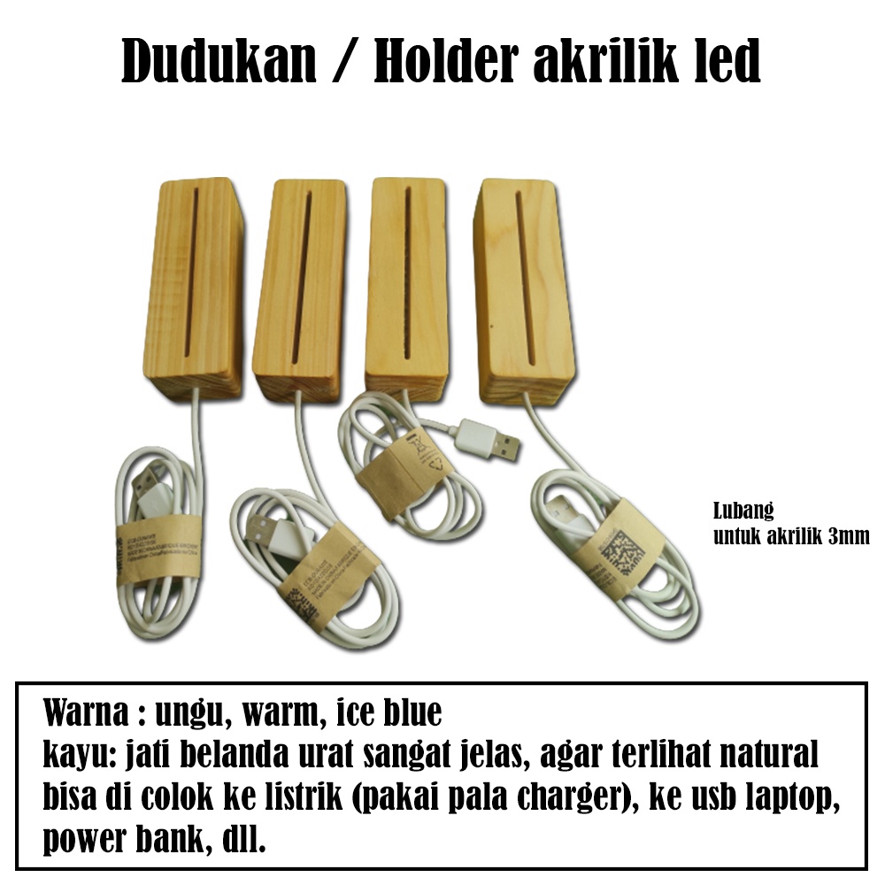 Jual Dudukan Lampu Tidur Hias Akrilik led / Dudukan Lampu Tidur Acrylic ...