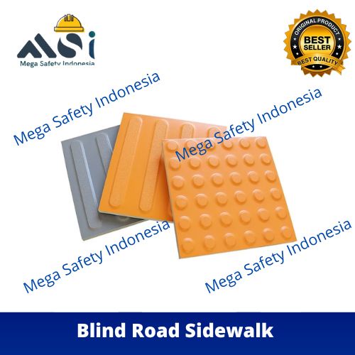 Jual BLIND ROAD SIDEWALK/SAFETY RUBBER TILE BRICKS/TACTILE PAVING Jalur ...
