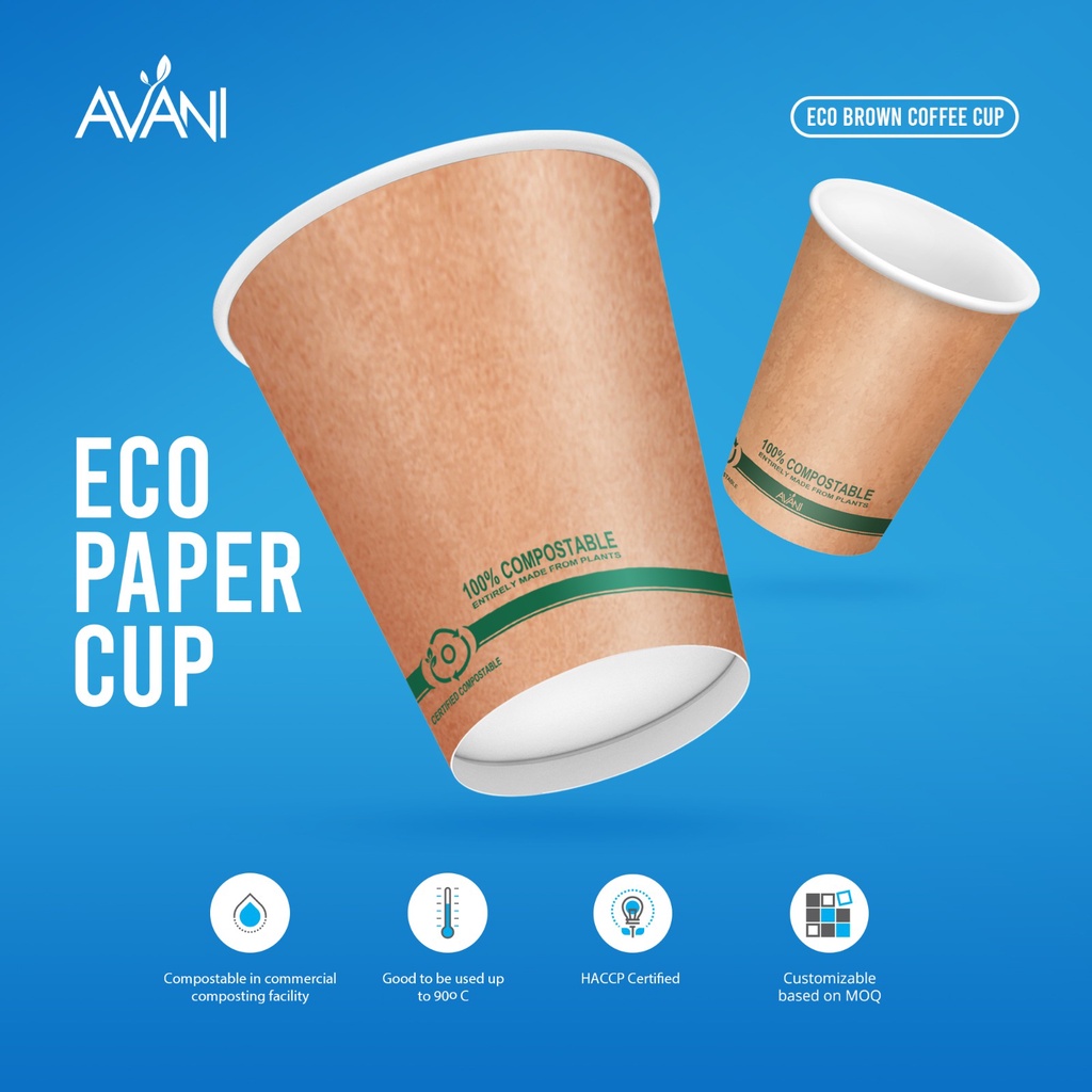 Jual Avani - Paper Cup Coklat 16 oz, Gelas Ramah Lingkungan Tahan Panas ...