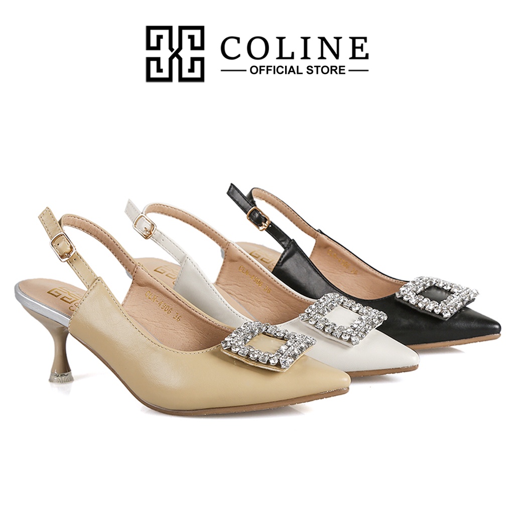 Jual COLINE CLN-4906 High Heels Slingback Wanita 5cm #C1174 | Shopee ...