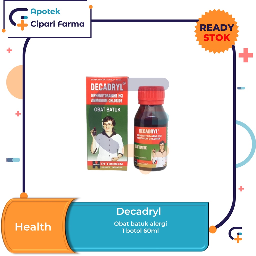 Jual Decadryl Expectorant Sirup Obat Batuk Berdahak Karena Alergi isi ...