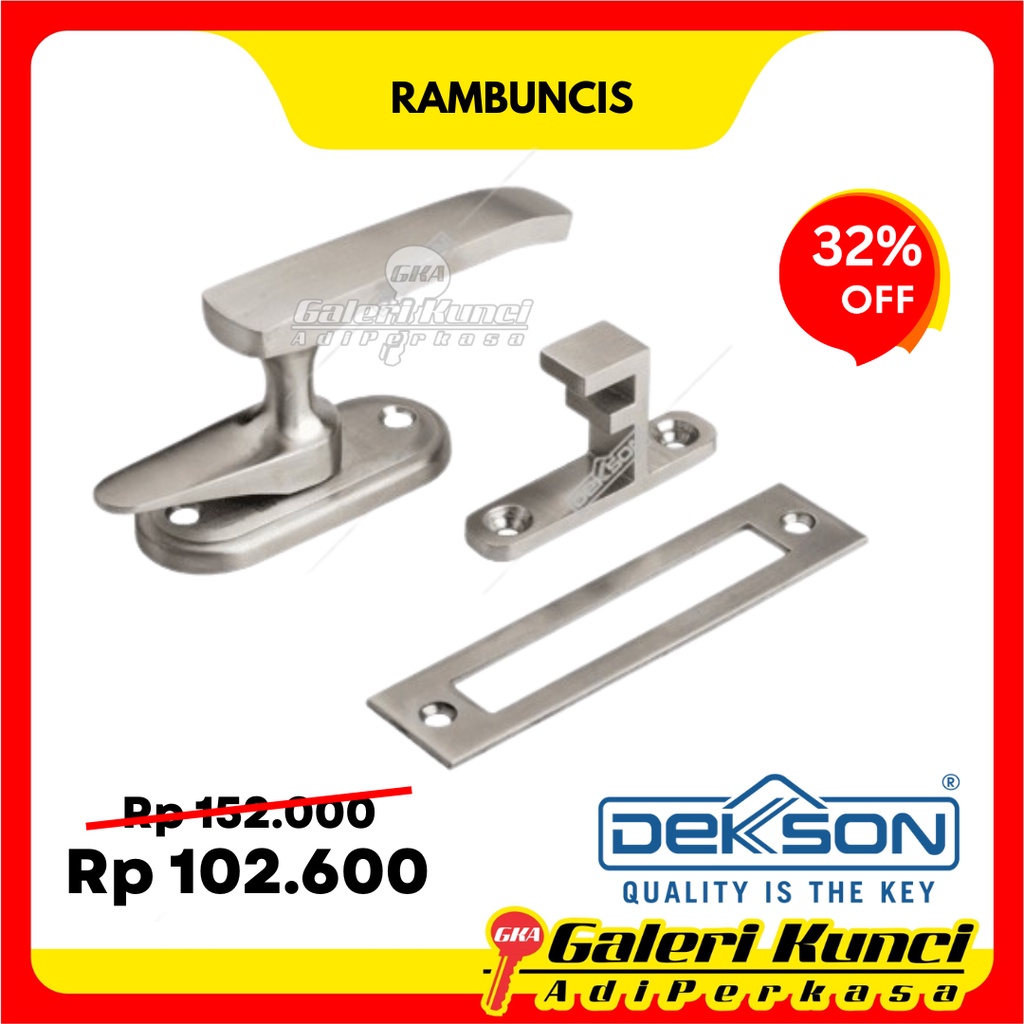 Jual Rambuncis Dekson Dekkson 103 SS Grendel Pengunci Jendela Kayu ...