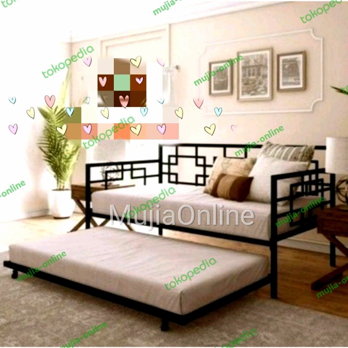 Jual RANJANG BESI SOFABED DAY NIGHT 90X200CM KUAT MEWAH MURAH | Shopee ...