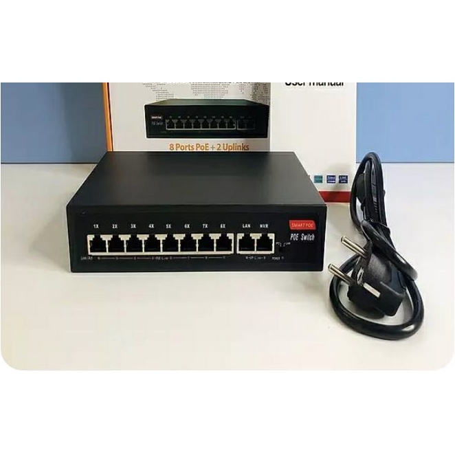 Jual CCTV IPCAM POE SWITCH 8+2 UNTUK KEMERA IP | Shopee Indonesia
