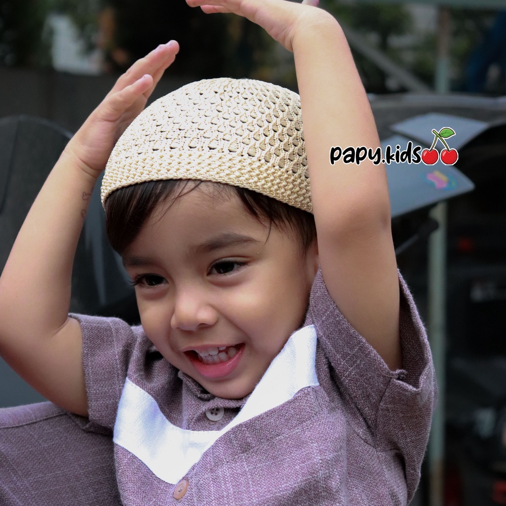 Jual peci rajut anak LMH8 / Topi muslim / Kopiah anak | Shopee Indonesia