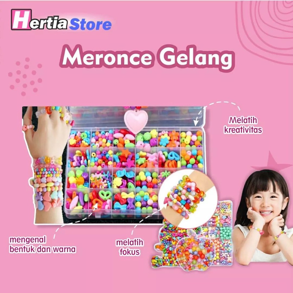 Jual [hertiastore] 3D BEADED | MERONCE GELANG | MAINAN MANIK | Shopee ...