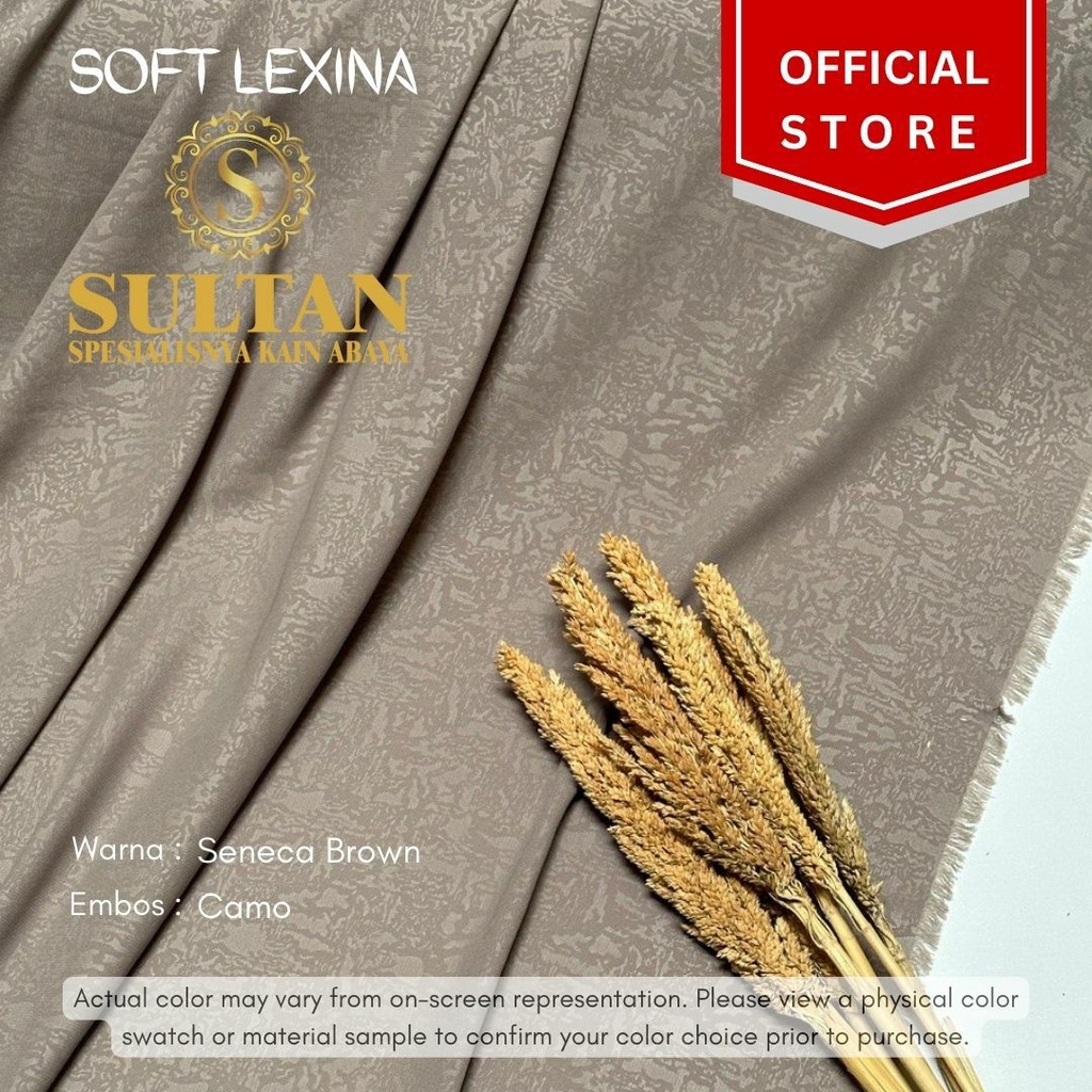 Jual 50CM EMBOS CAMO SOFT LEXINA SENECA BROWN KAIN ABAYA SULTAN (MEREK ...
