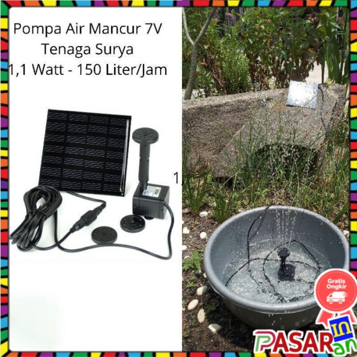 Jual POMPA AIR MANCUR KOLAM OTOMATIS TENAGA SOLAR MATAHARI TANPA ...