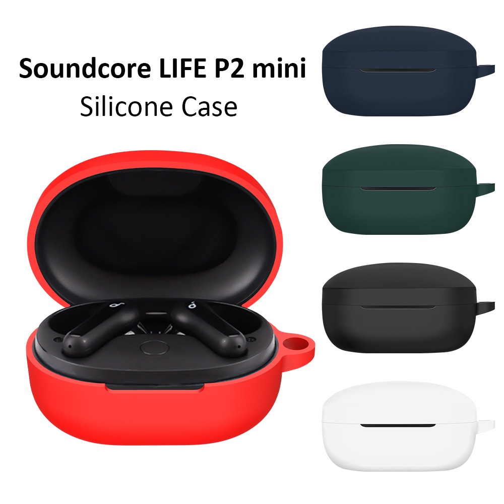 Jual Soft Case Silikon TWS Anker Soundcore Life P2 Mini + carabiner ...