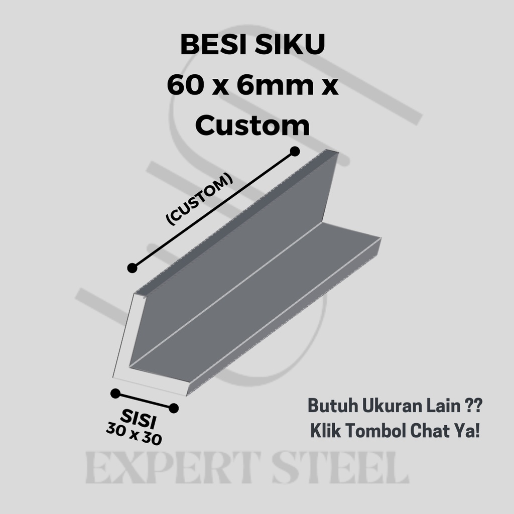 Jual BESI SIKU 60 x 6mm x Custom | Shopee Indonesia