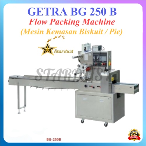 Jual Getra BG 250B Flow Packing Machine Mesin Kemasan Biskuit / Pie - Mesin Packing Biskuit Pie ...