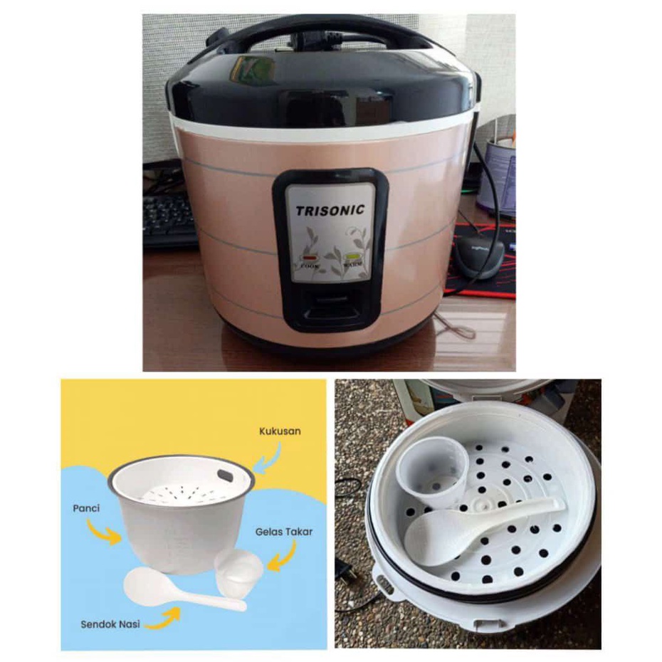 Jual Rice cooker Penanak nasi Trisonik / magicom 1,8 liter dan 1,2 ...