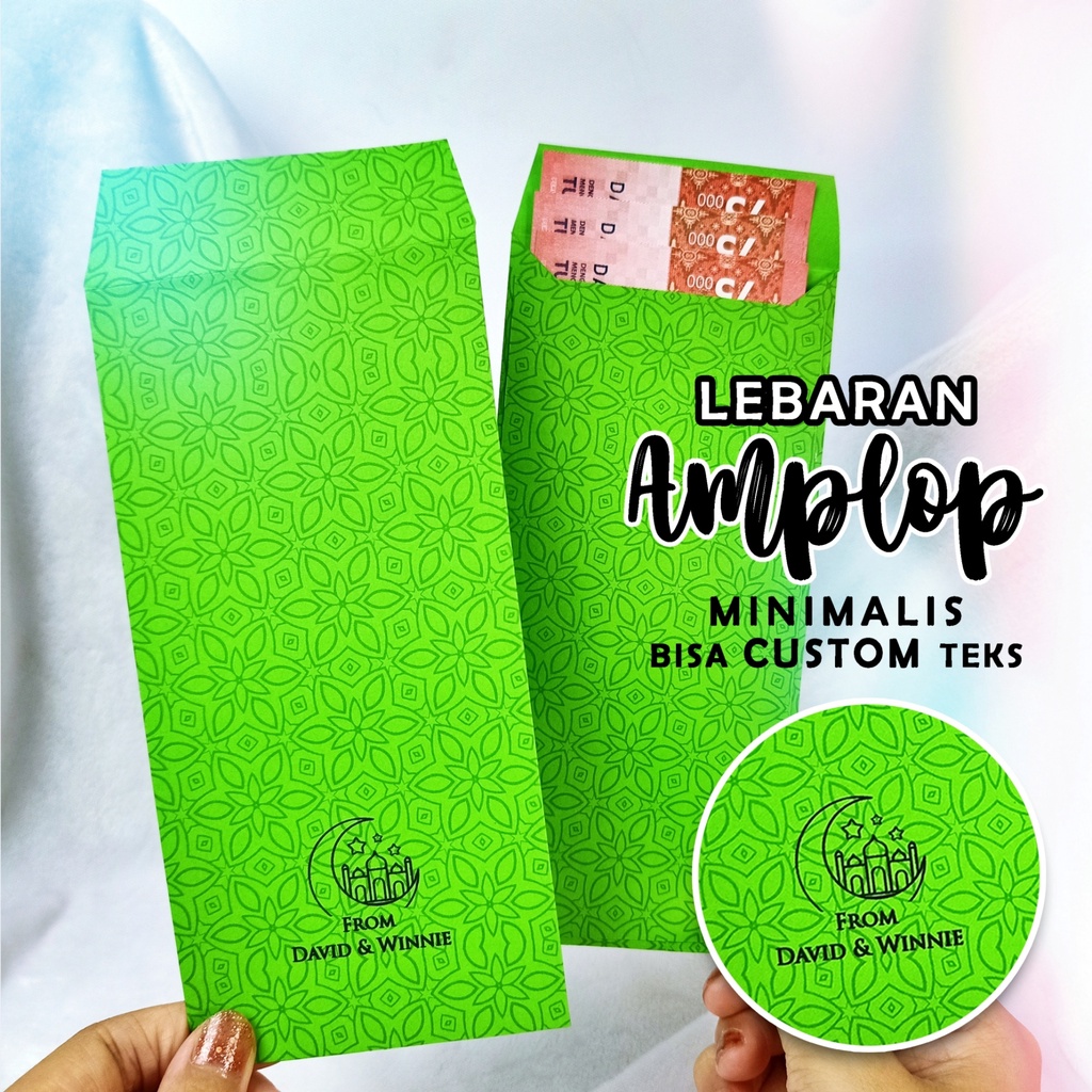 Jual Amplop Lebaran CUSTOM NAMA Hari Raya Idul Fitri Unik MINIMALIS ...