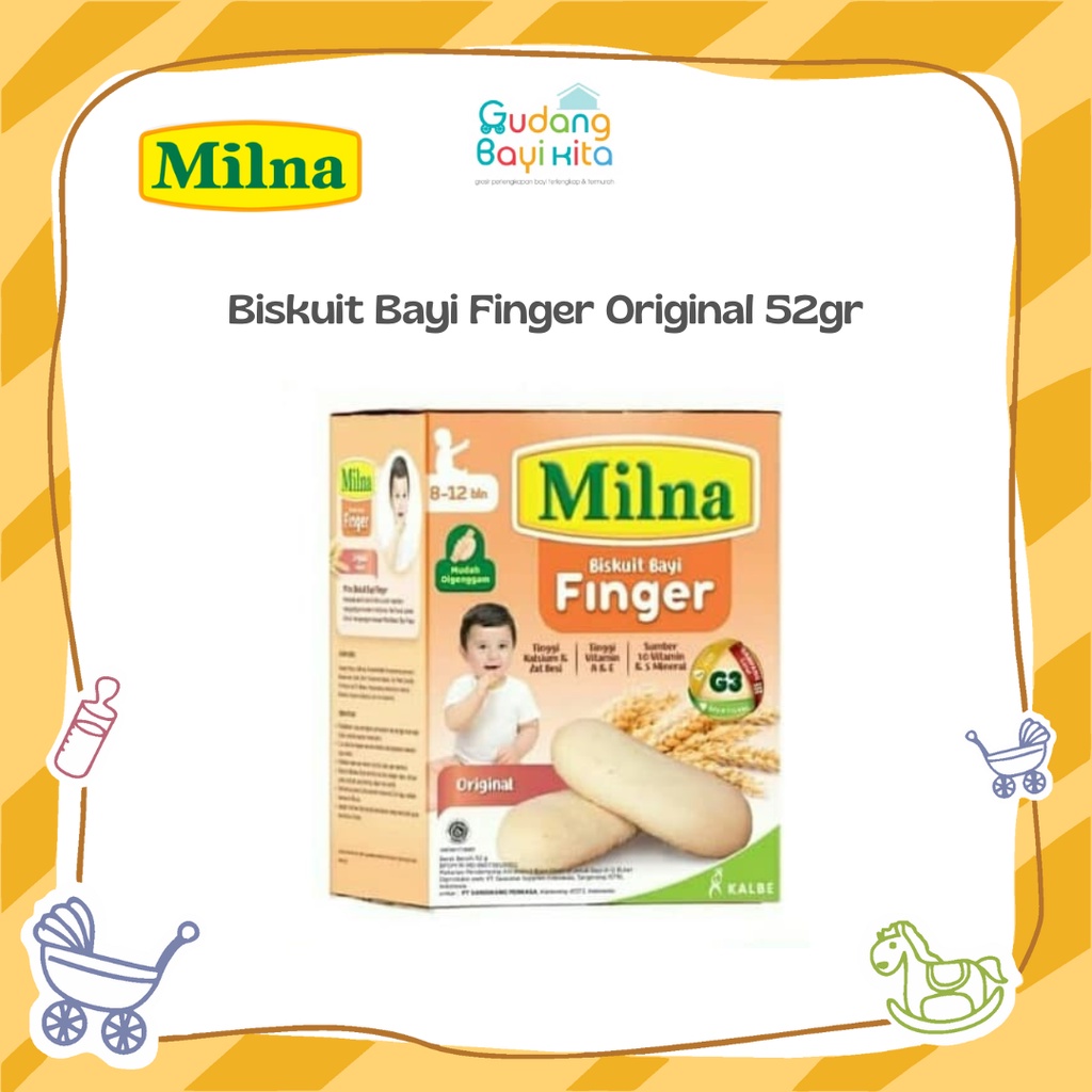 Jual Milna Biskuit Bayi Finger Original 52gr - Biskuit Milna - Camilan ...