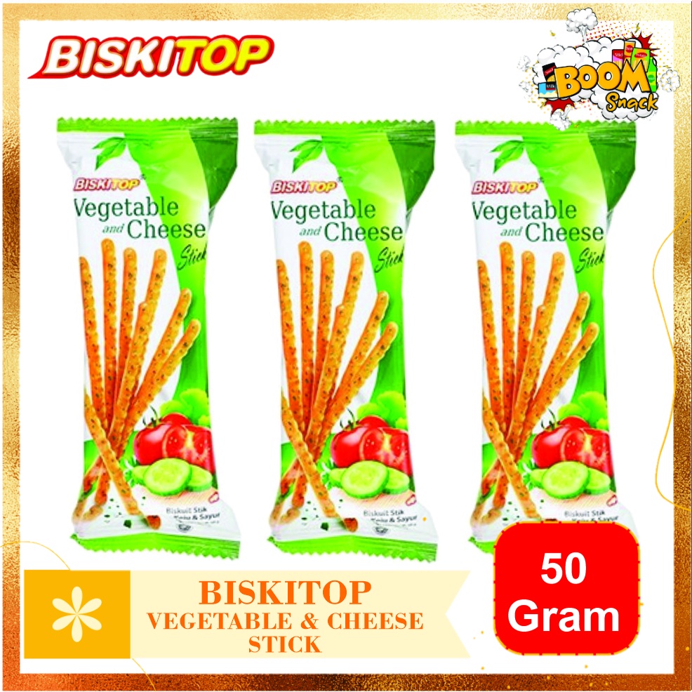 Jual Biskitop Vegetables and Cheese Stik Kemasan 50 Gram | Shopee Indonesia