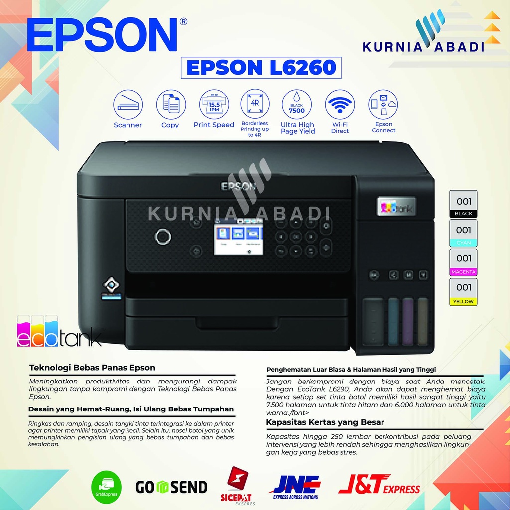 Jual Epson EcoTank L6260 A4 Wi-Fi Duplex All-in-One Ink Tank Printer ...