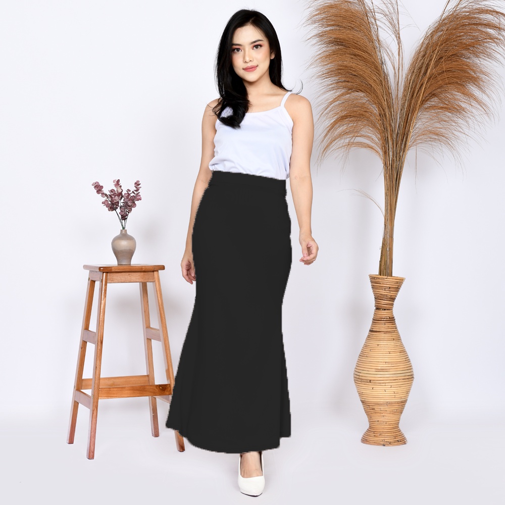 Jual Rok Duyung Span Rok Panjang Wanita Mermaid Scuba Premium | Shopee ...