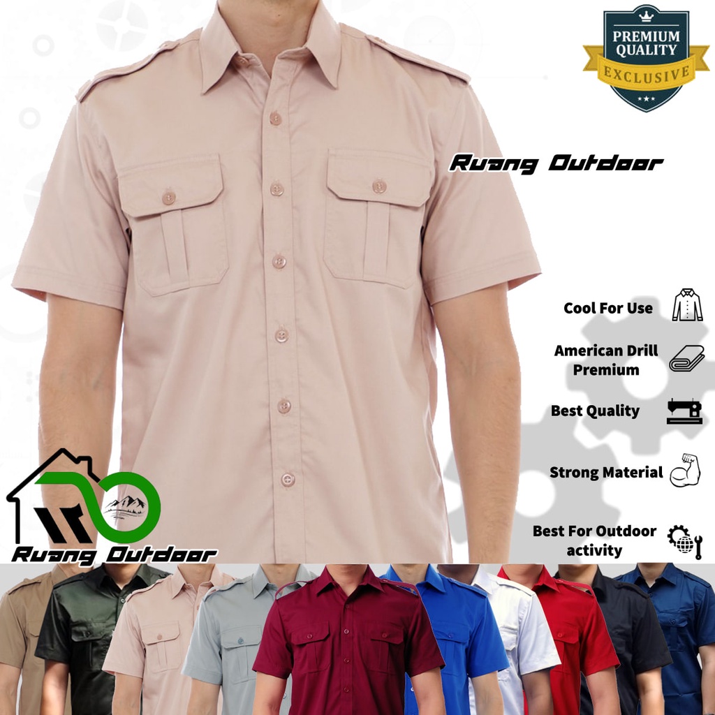 Jual Baju Kemeja PDL PDH Lapangan Lengan Pendek - Pakaian Atasan ...