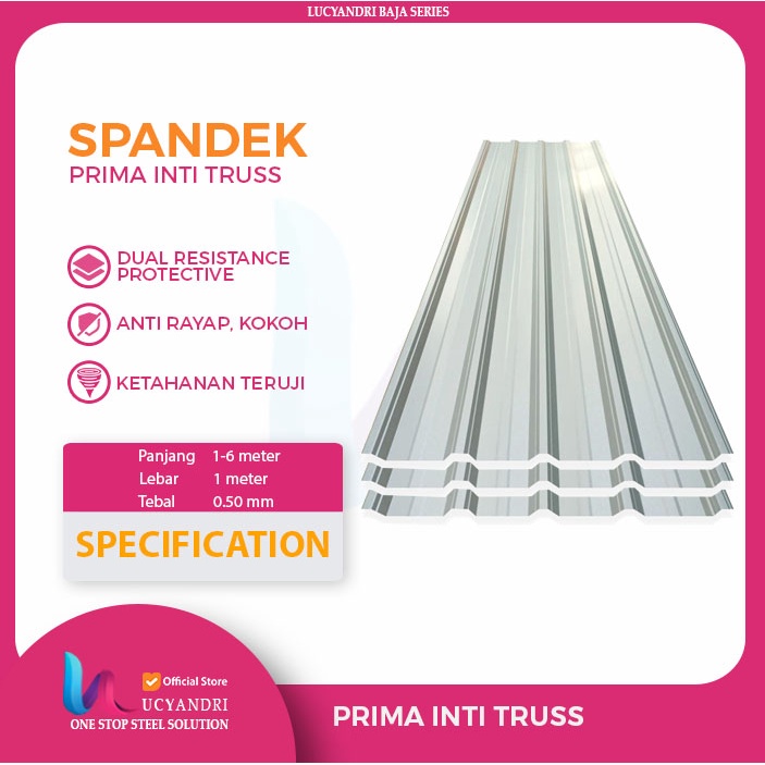 Jual Spandek Spandeck Rangka Atap Baja Ringan 0.50 mm PIT Galvalume ...