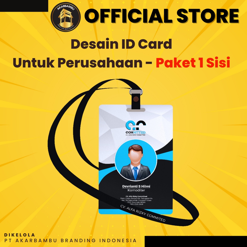 Jual Layanan Desain - ID Card Untuk Perusahaan - Paket 1 Sisi | Shopee ...