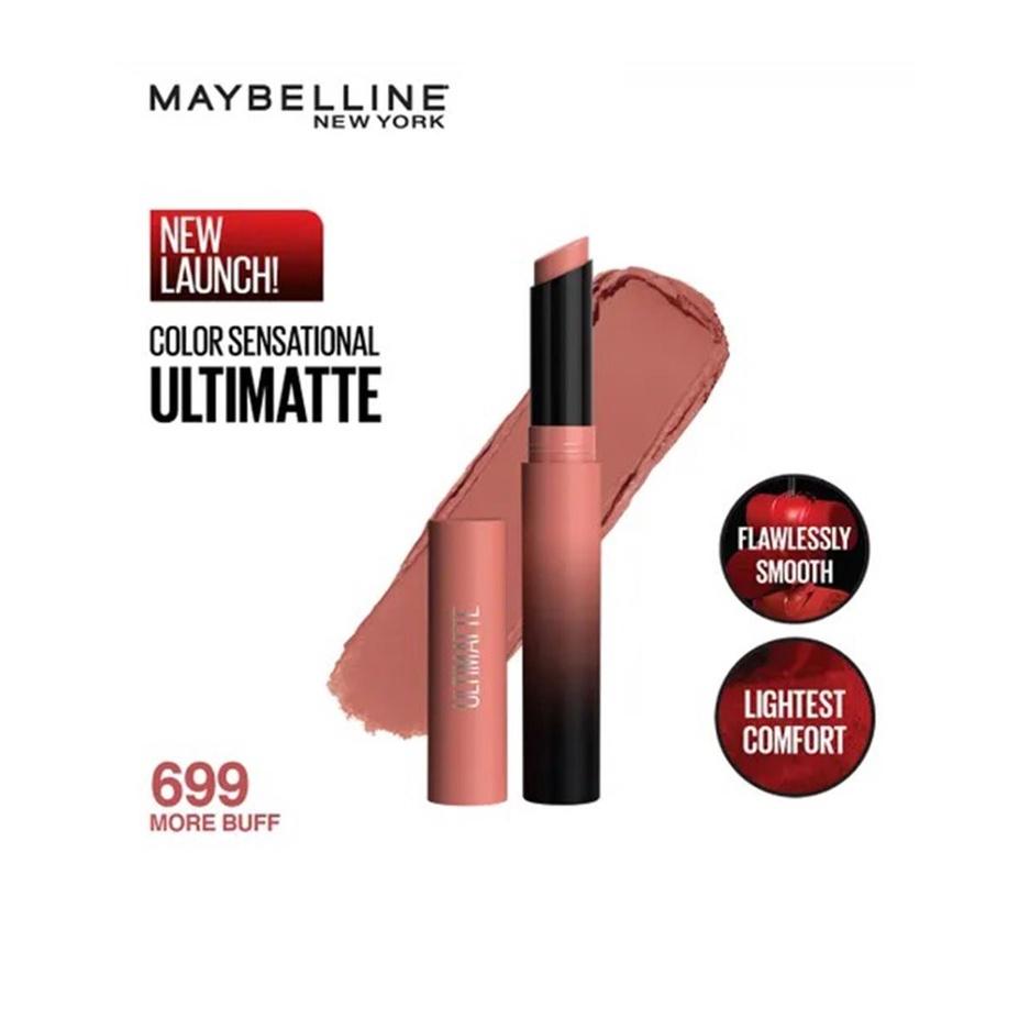 Jual Maybelline Color Sensational Ultimatte Lipstick More Buff ...