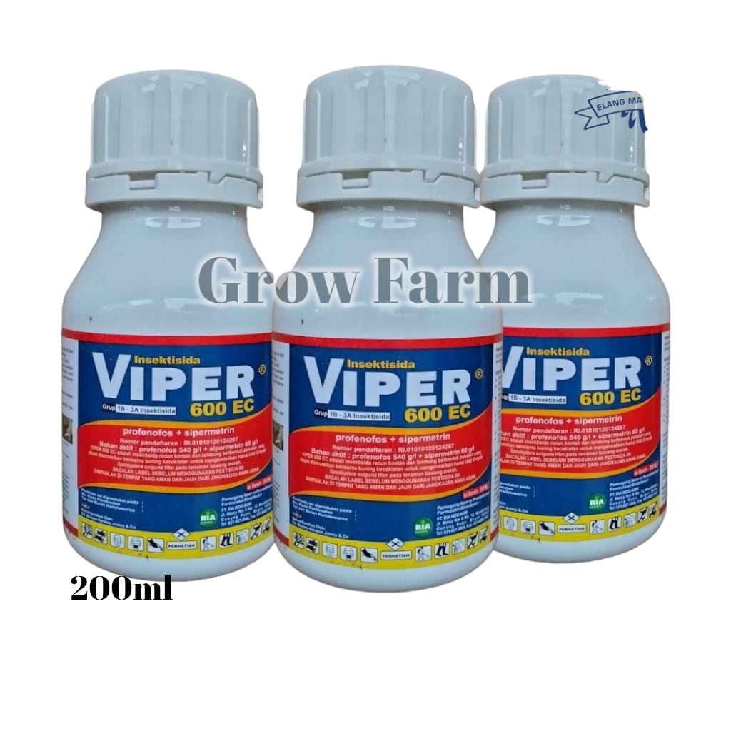Jual Insektisida VIPER 600EC 200ml Bahan Aktif Profenofos 540 g/l ...
