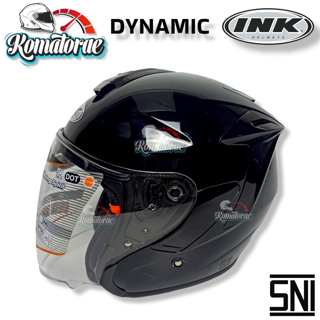 Jual HELM INK DYNAMIC BLACK HALF FACE | Shopee Indonesia