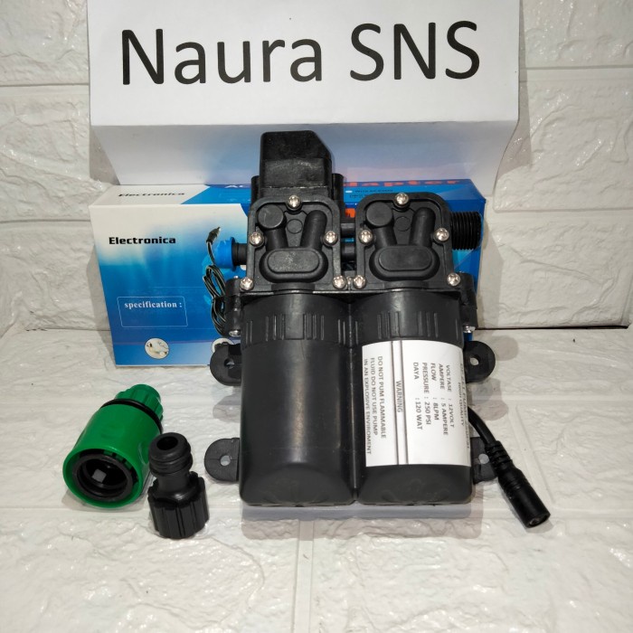 Jual MESIN POMPA DC 12V 250 PSI MESIN POMPA AUTO CUT OF HIGH PRESSURE ...