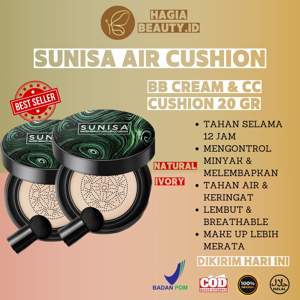 Jual BISA COD - BEDAK/BB CUSHION SUNISA ORIGINAL - SUNISA MUSHROOM HEAD ...
