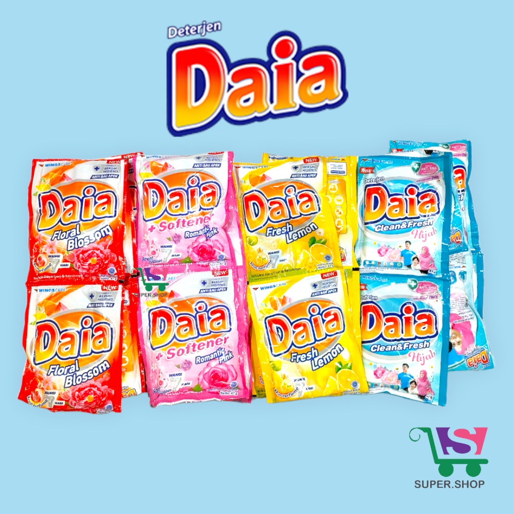 Jual DAIA Deterjen / Detergen Bubuk Powder Softener 47 Gram Renceng ...