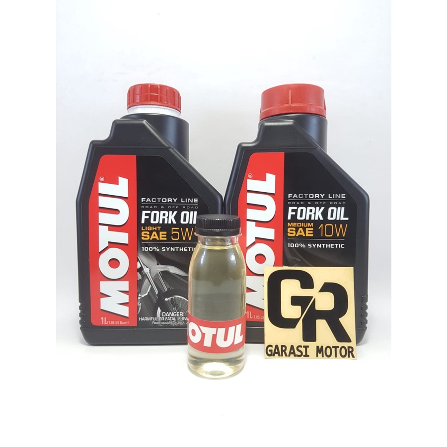 Jual oli shock minyak shock depan motul fork oil sae 5w 10w repack 100ml original | Shopee Indonesia